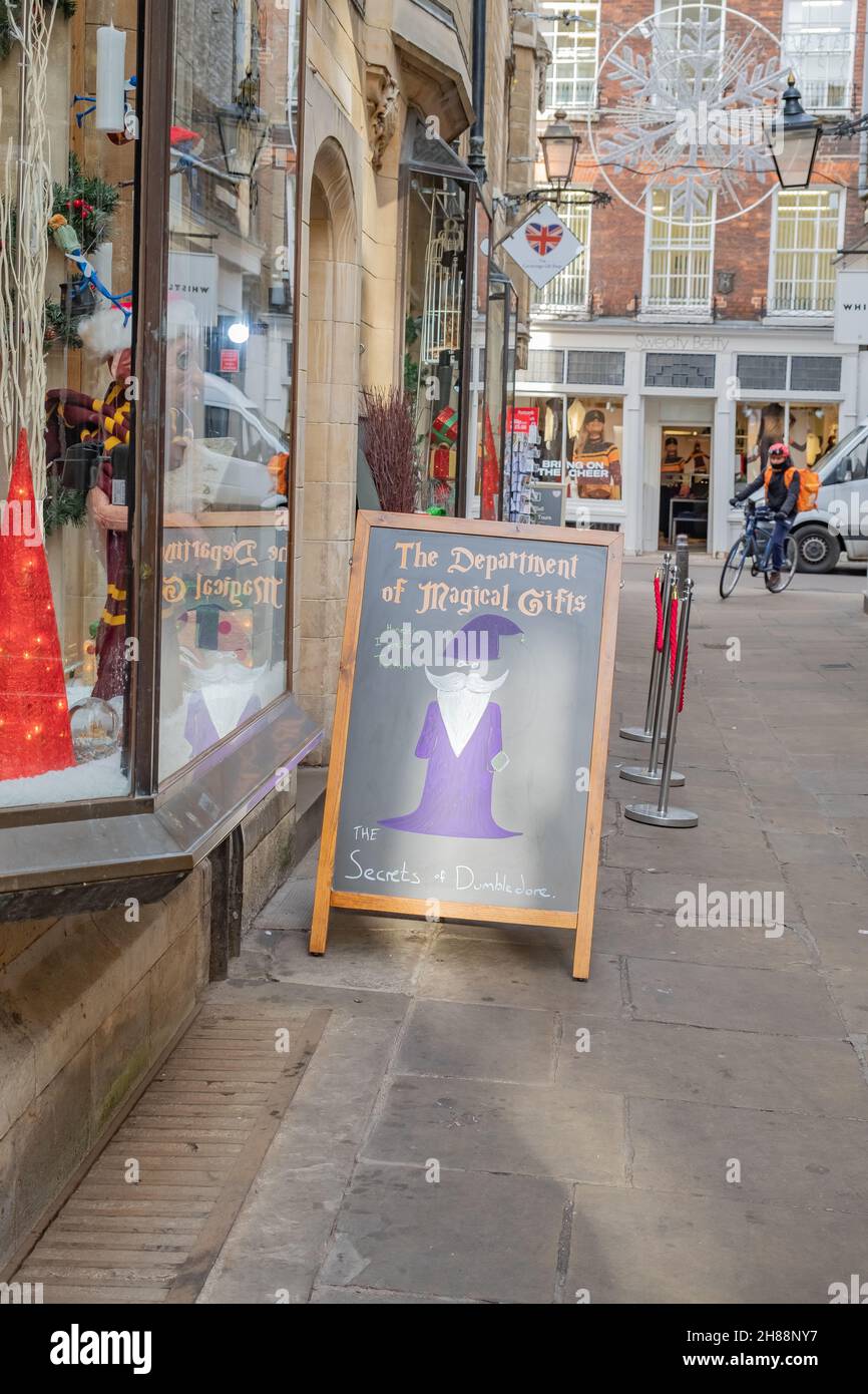 Cambridge, UK – November 18 2021. The exterior sign of the Department ...