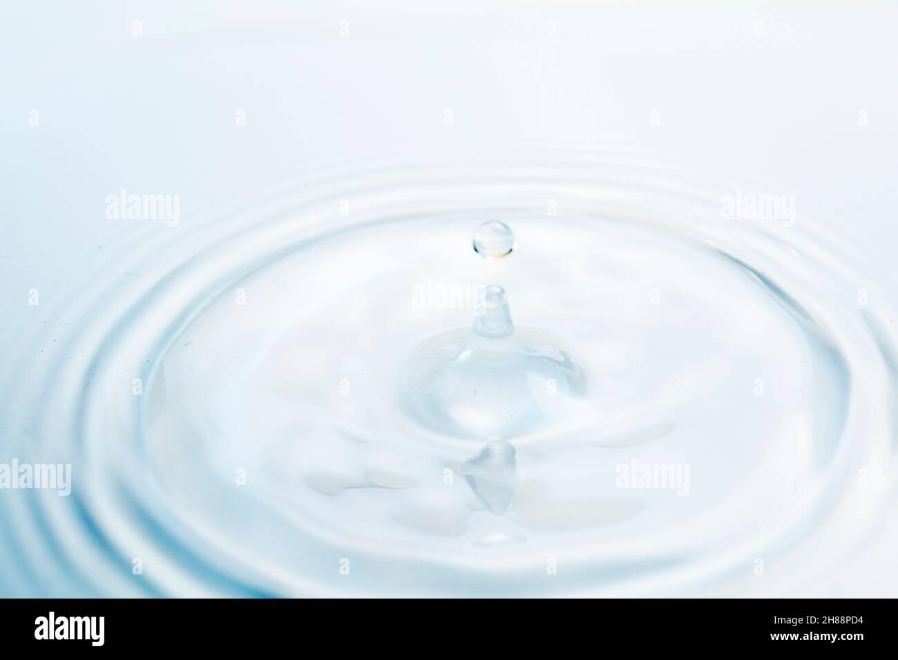 Water drop falling into water making a perfect droplet splash Stock Photo - Alamy