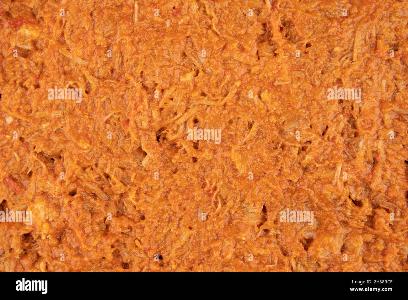 Meat stew texture - top view and closeup of spicy pork stew with ...