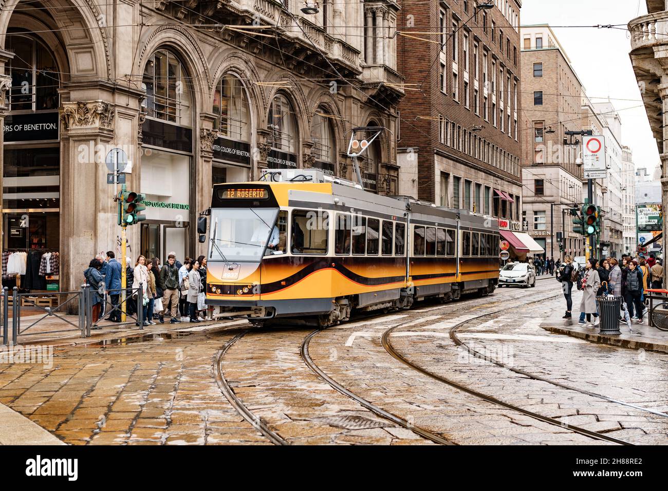 The tram stands hi-res stock photography and images - Alamy