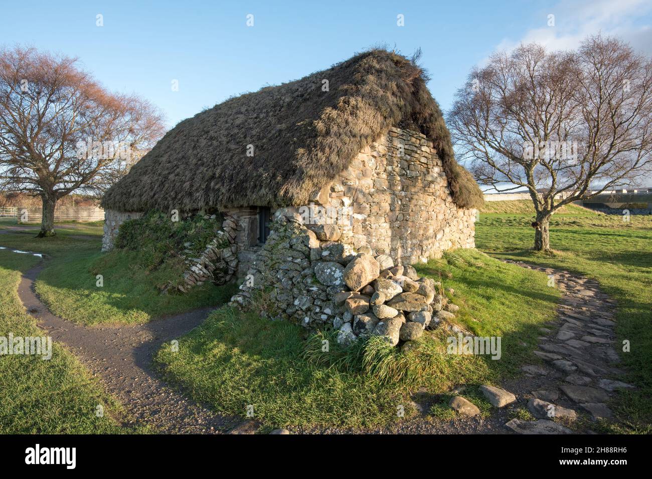 Old Leanach Cottage at The National Trust for Scotland Culloden ...