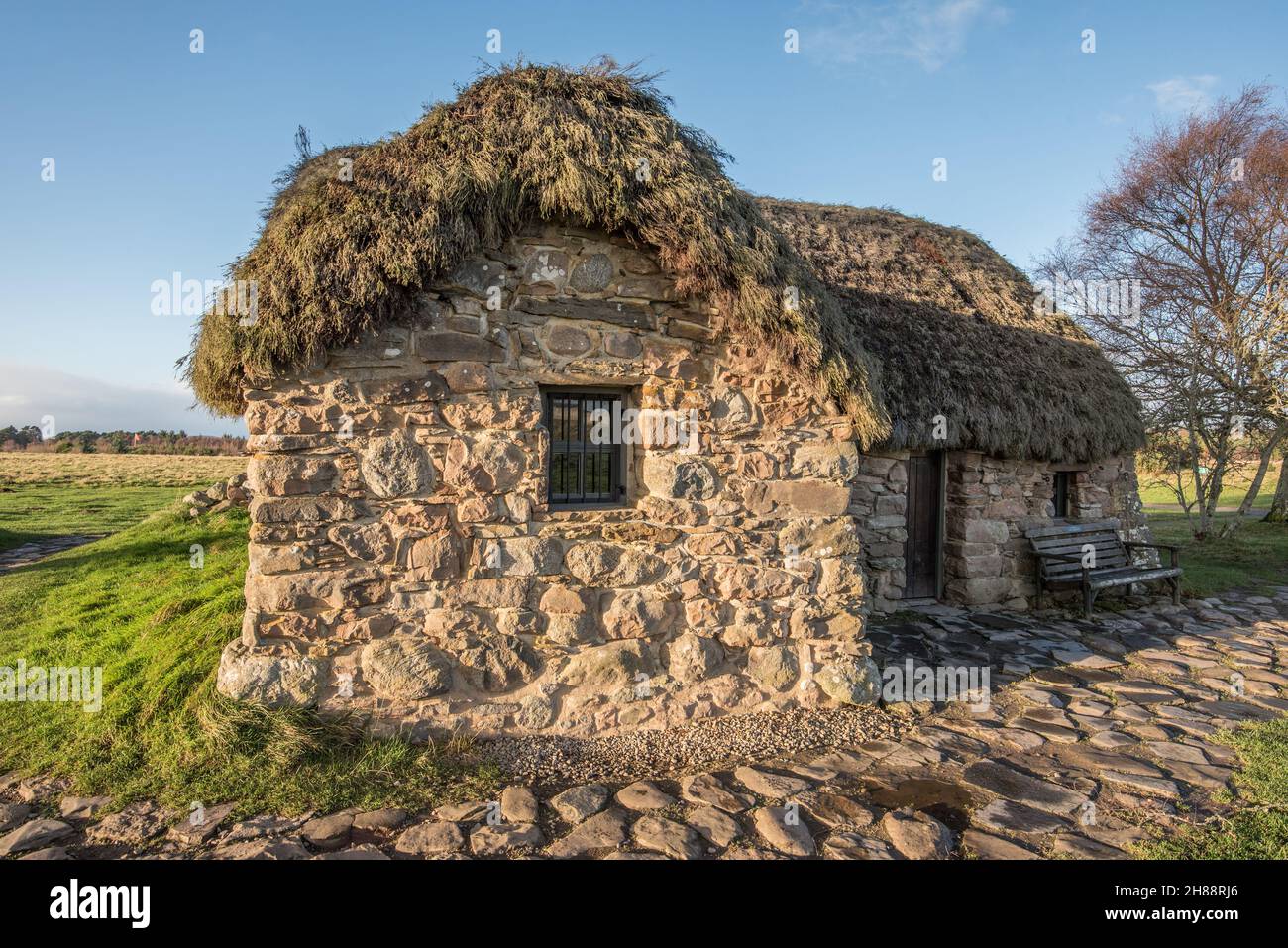 Old Leanach Cottage at The National Trust for Scotland Culloden ...