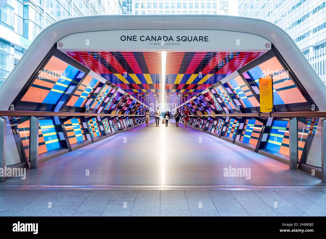 Canary Wharf Crossrail station - Adams Plaza Bridge Stock Photo - Alamy