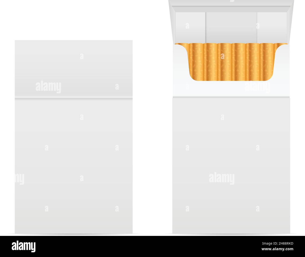 Pack of cigarettes set on a white background. Vector illustration Stock ...