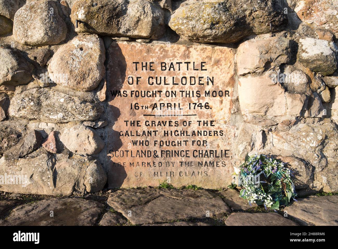 Inscription at culloden cairn tower hi-res stock photography and images ...