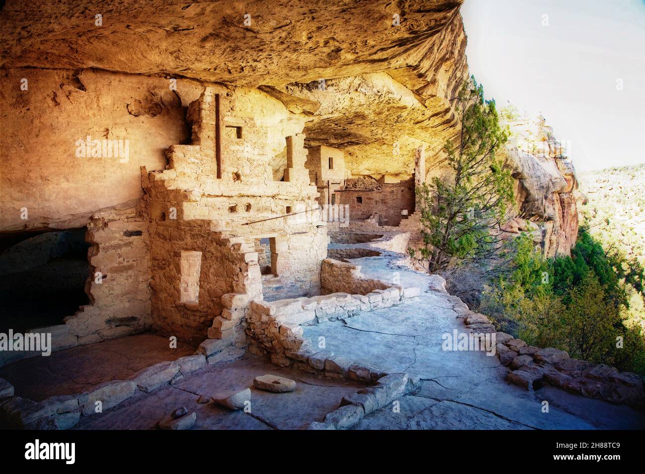 Balcony House, a native American ruin, sits high above a valley in Mesa ...