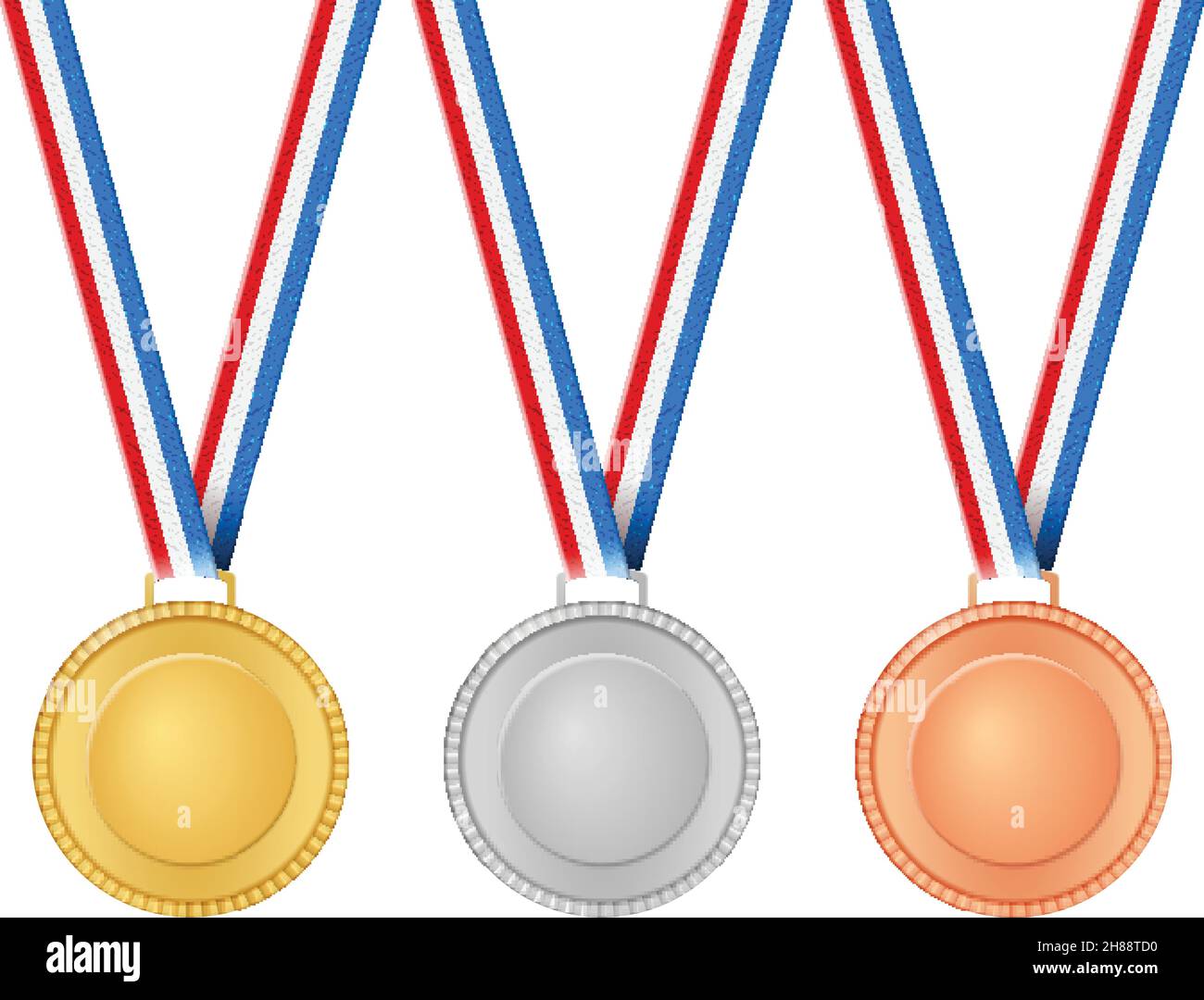 Medals set on a white background. Vector illustration Stock Vector ...
