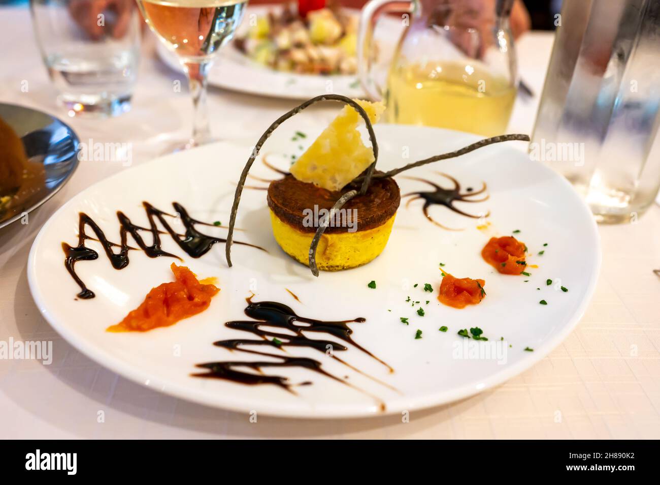 Cuisine of EmiliaRomagna region, oven baked Italian parmesan sformato ...