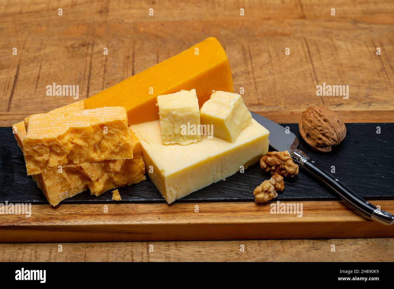 British cheeses collection, Scottish coloured and English matured ...