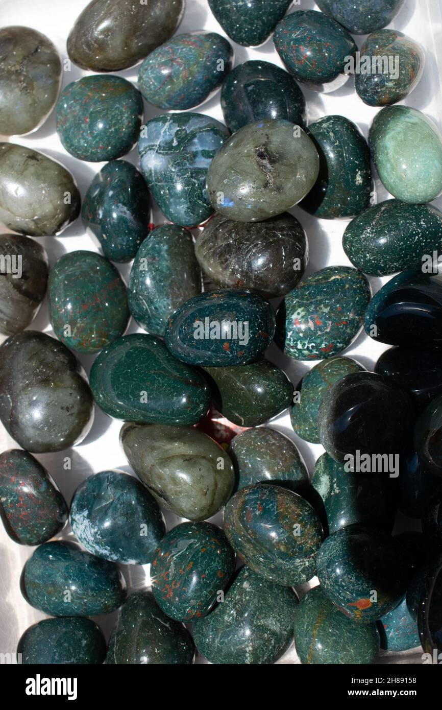 Collection of the semi precious stones Stock Photo - Alamy