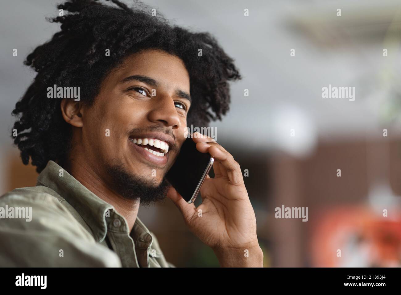 Friendly phone call hi-res stock photography and images - Alamy