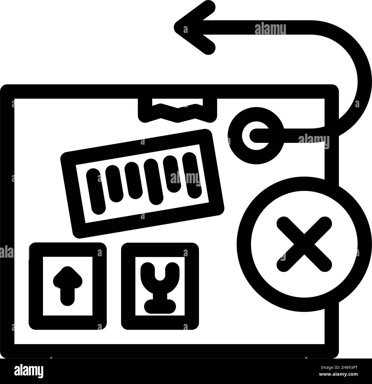 return of cargo line icon vector illustration Stock Vector Image & Art ...