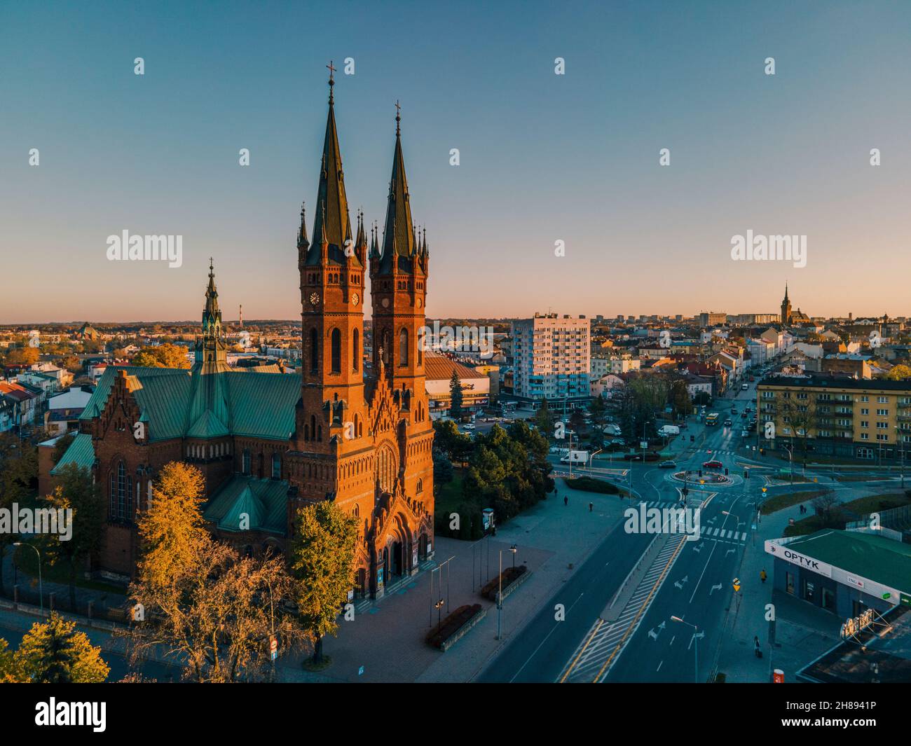 Tarnow Skyline and Cathedral Church Towers in Poland Stock Photo - Alamy