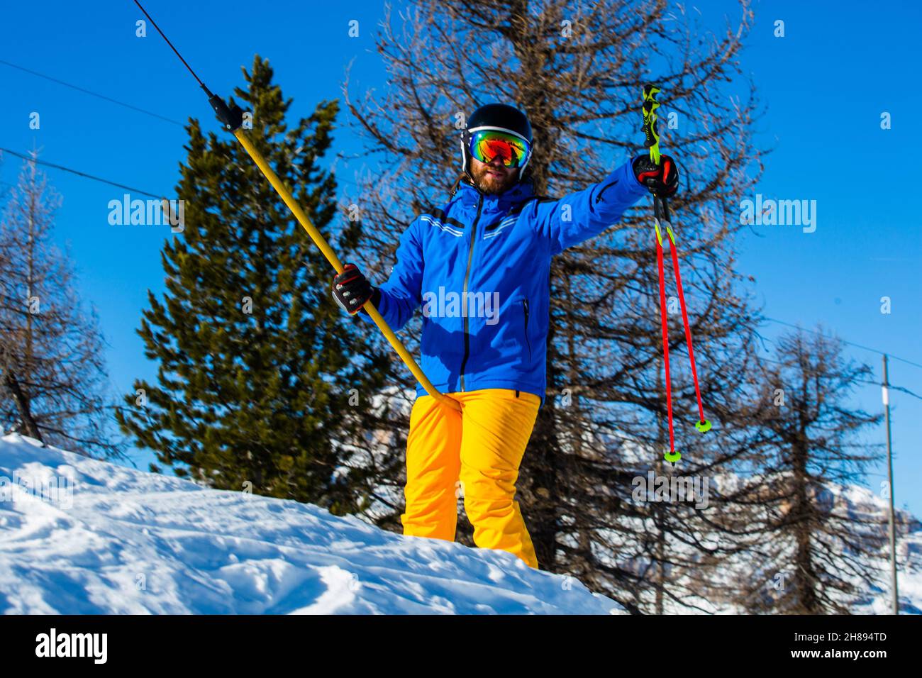 T bar lift hi-res stock photography and images - Alamy