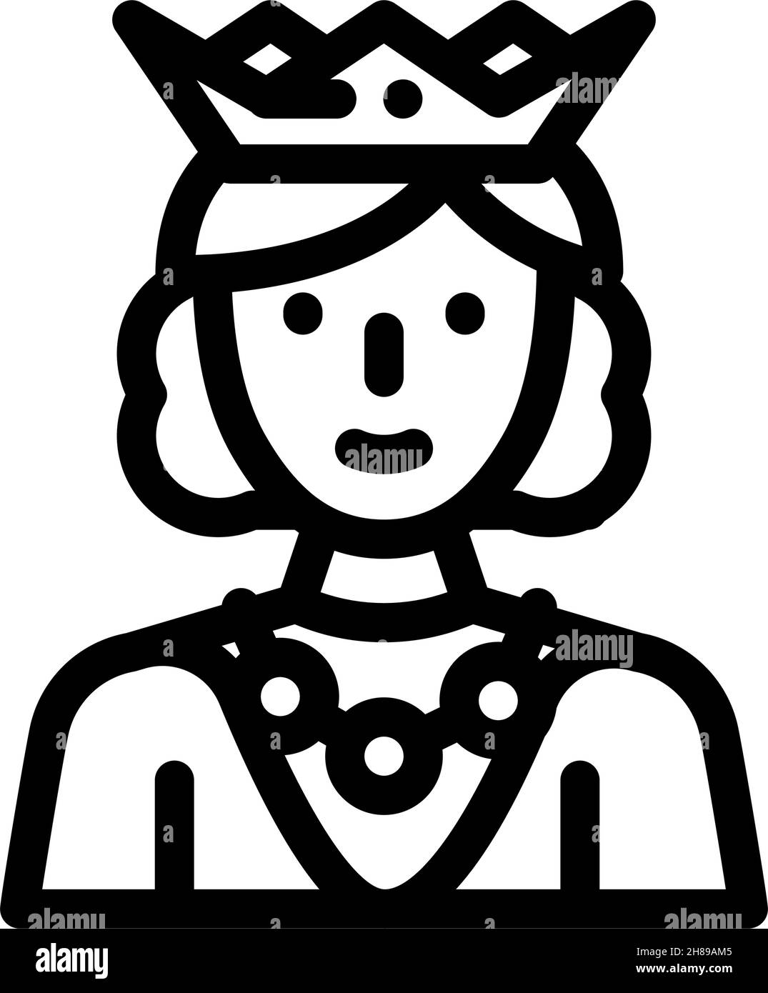 queen woman line icon vector illustration Stock Vector Image & Art - Alamy
