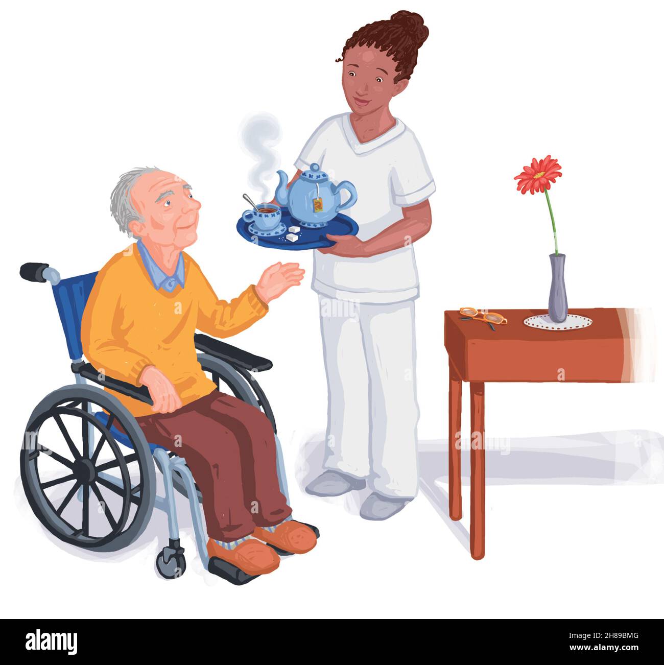 Woman drinking tea Cut Out Stock Images & Pictures - Alamy