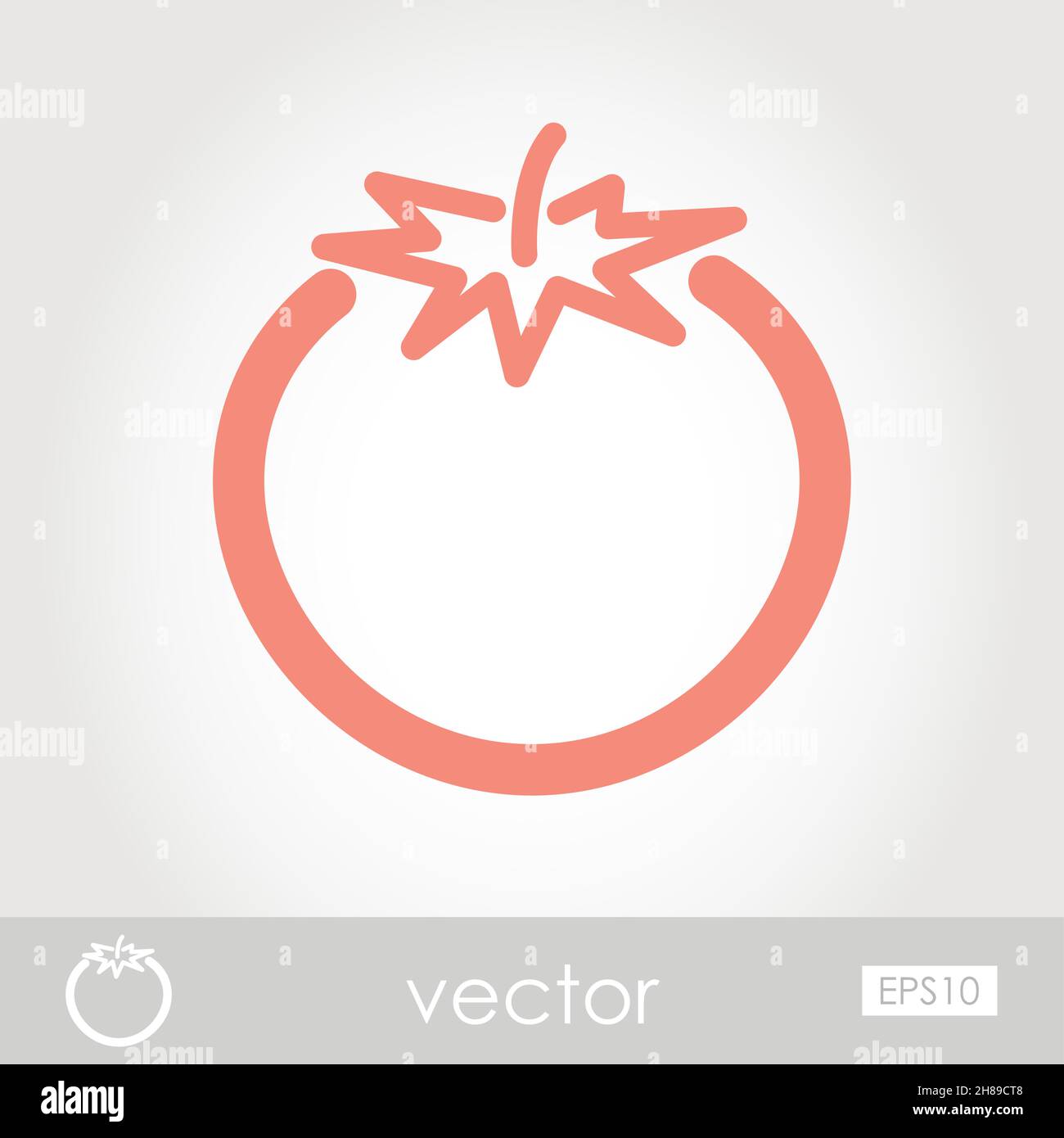 Tomato outline icon. Vegetable vector illustration eps 10 Stock Vector ...