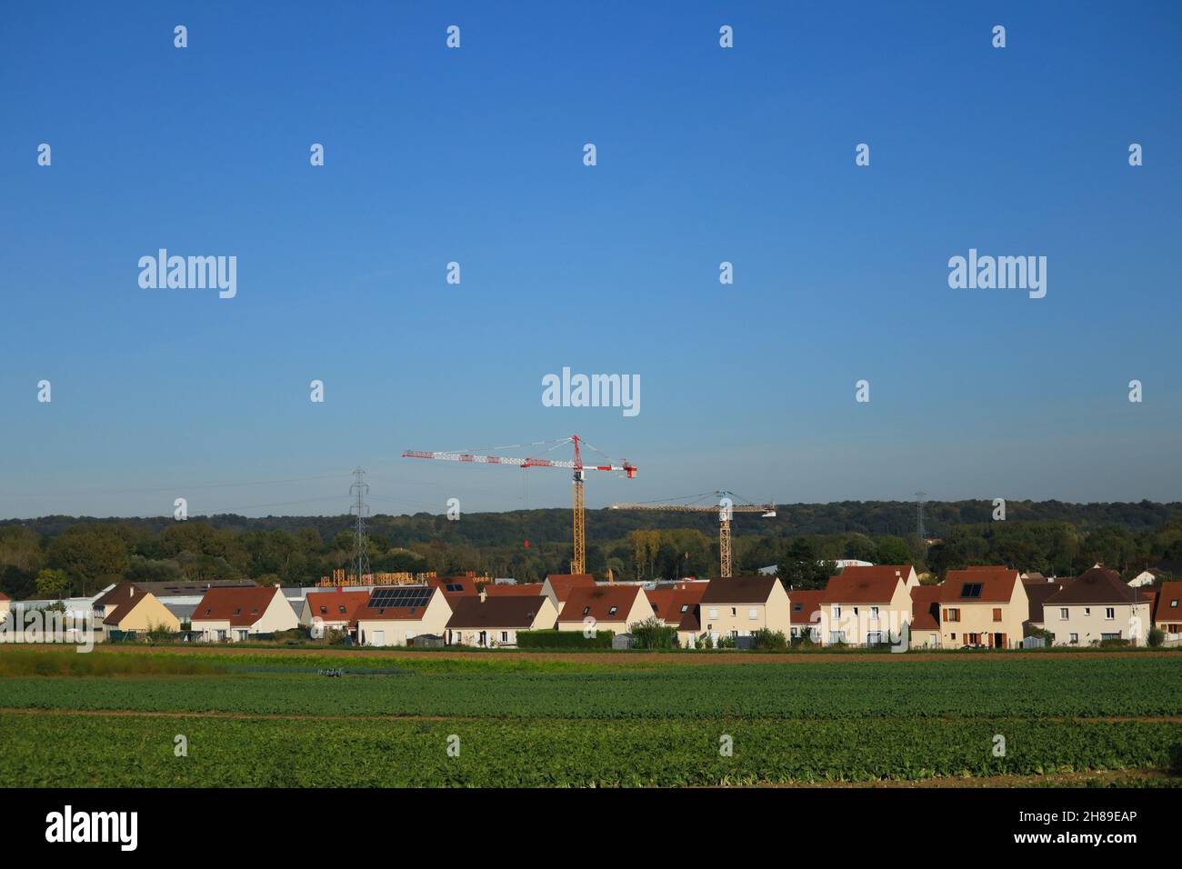 Growing rural village Stock Photo - Alamy