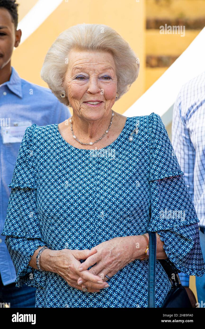 Princess Beatrix at a meeting with young people who participated in the ...
