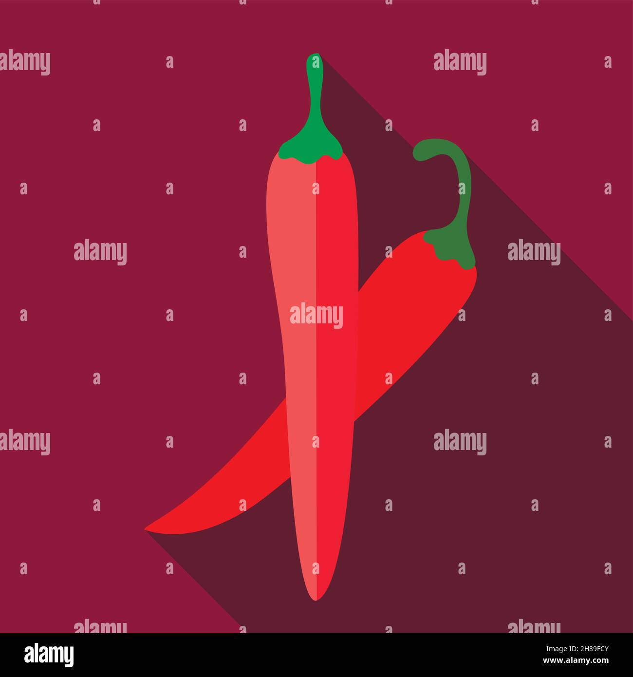 Chilli pepper flat icon. Vegetable vector illustration Stock Vector ...