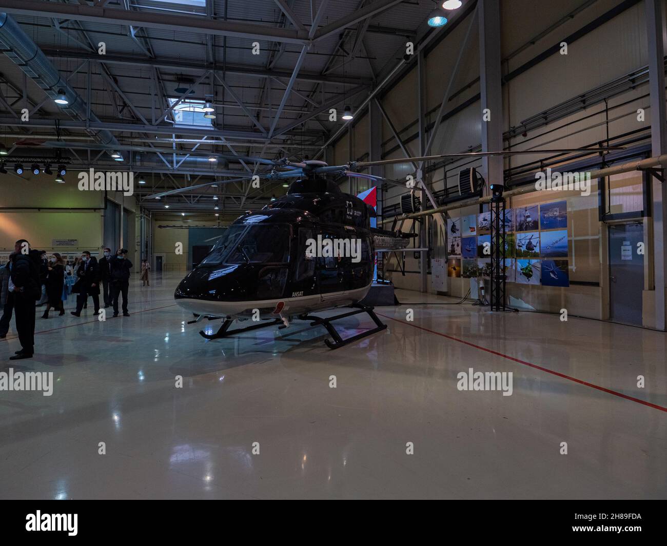 Kazan, Russia. 12 November 2021. The new Ansat helicopter at the ...