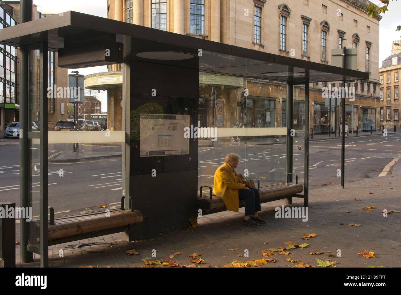 Waiting for a bus Stock Photo - Alamy