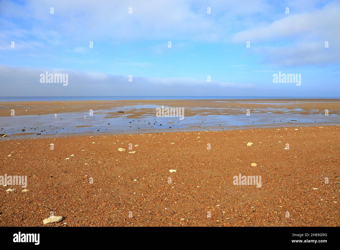 Vast Old Hunstanton beach at low tide on the Pedlars Way Trail and ...
