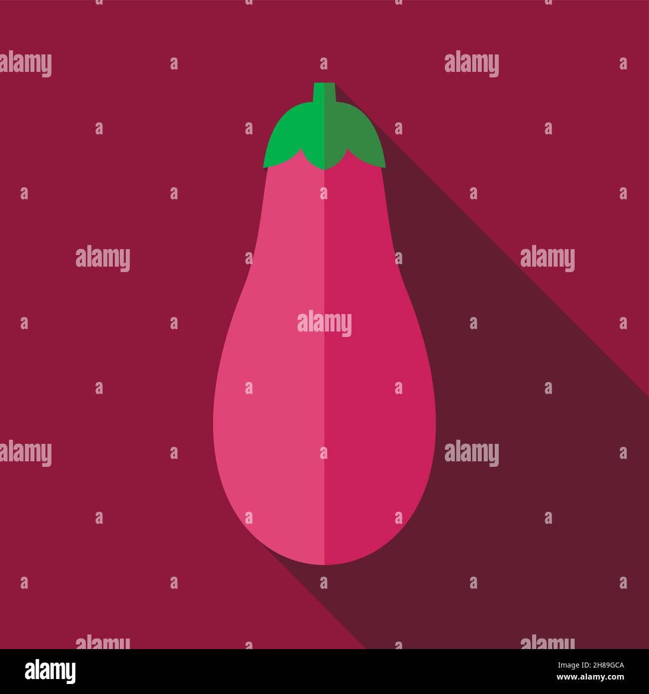 Eggplant flat icon. Vegetable vector illustration eps 10 Stock Vector ...