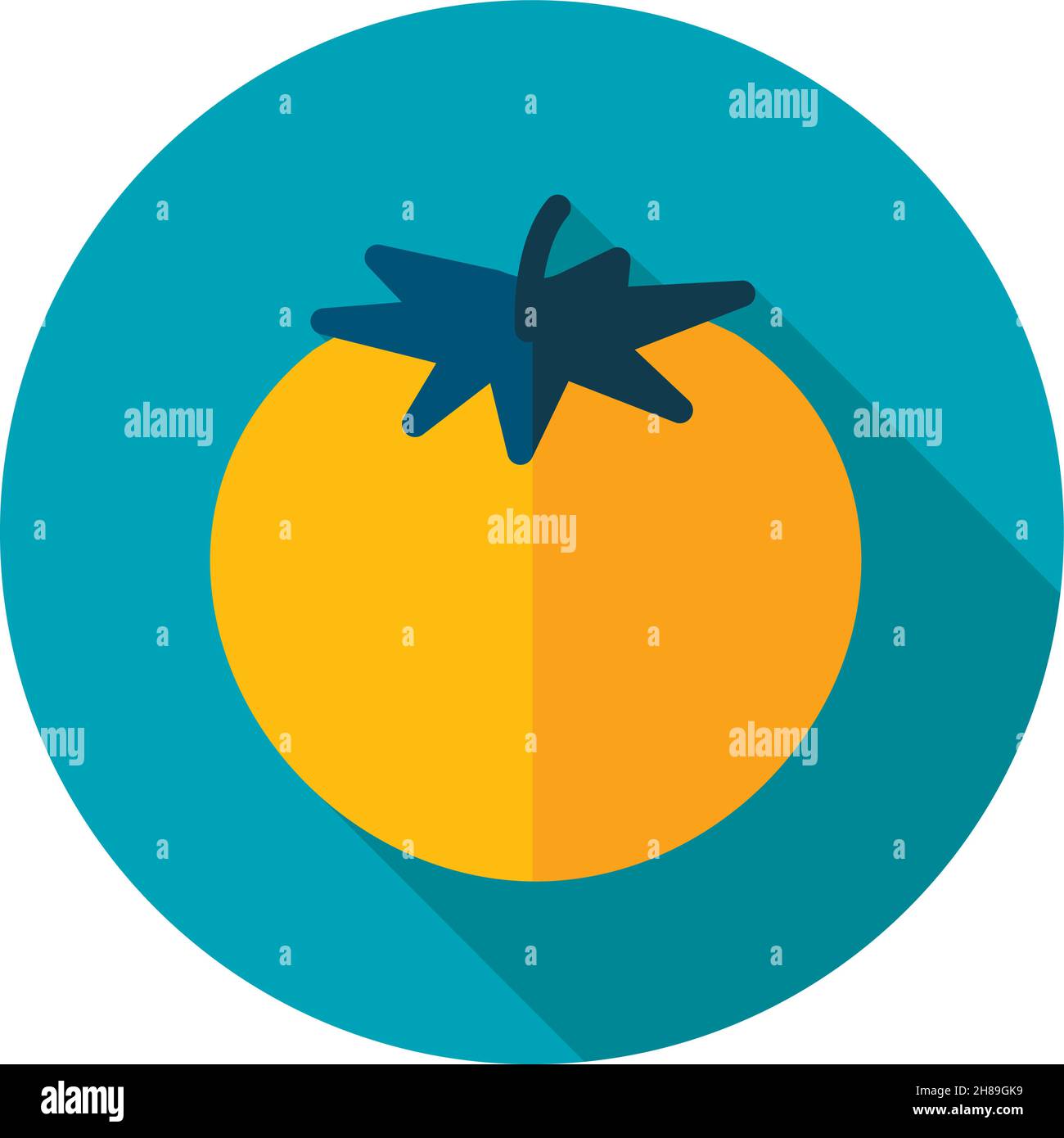Tomato flat icon with long shadow, eps 10 Stock Vector Image & Art - Alamy