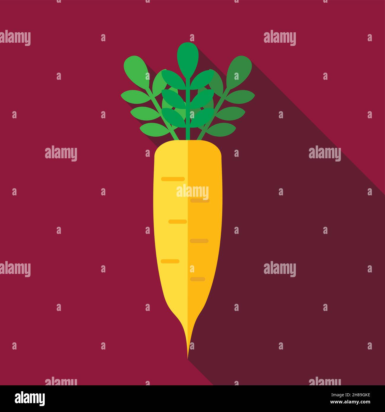 Daikon flat icon. Vegetable root vector illustration Stock Vector Image ...