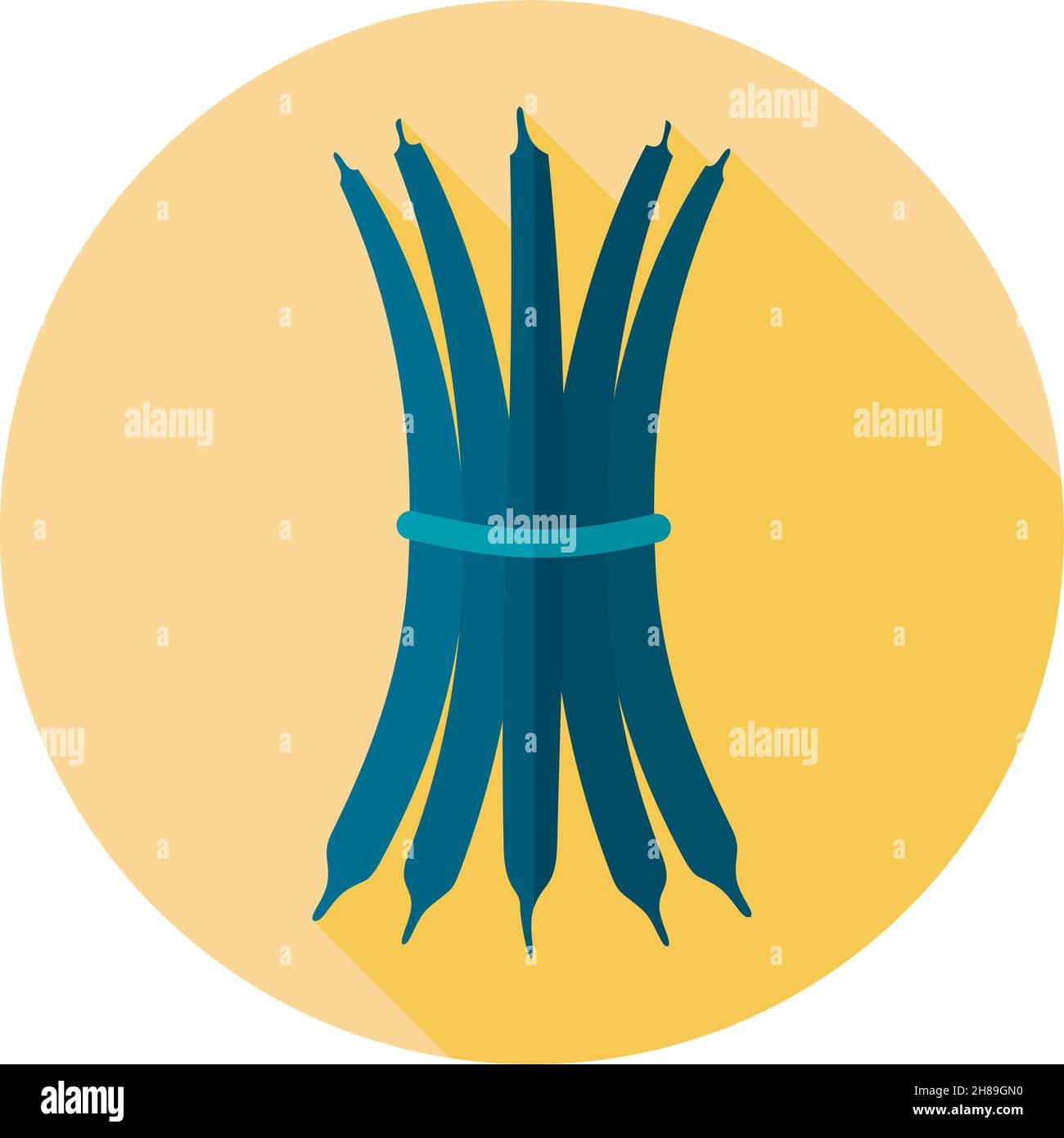 Green bean flat icon. Vegetable vector illustration Stock Vector Image & Art - Alamy