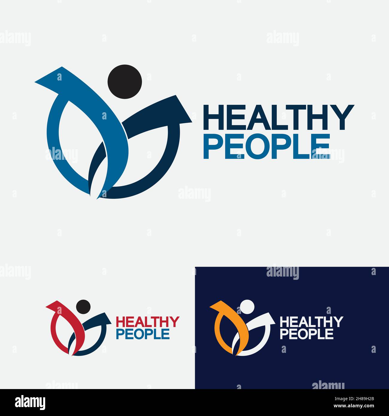 Health People Logo Vector illustration Design Template Stock Vector ...