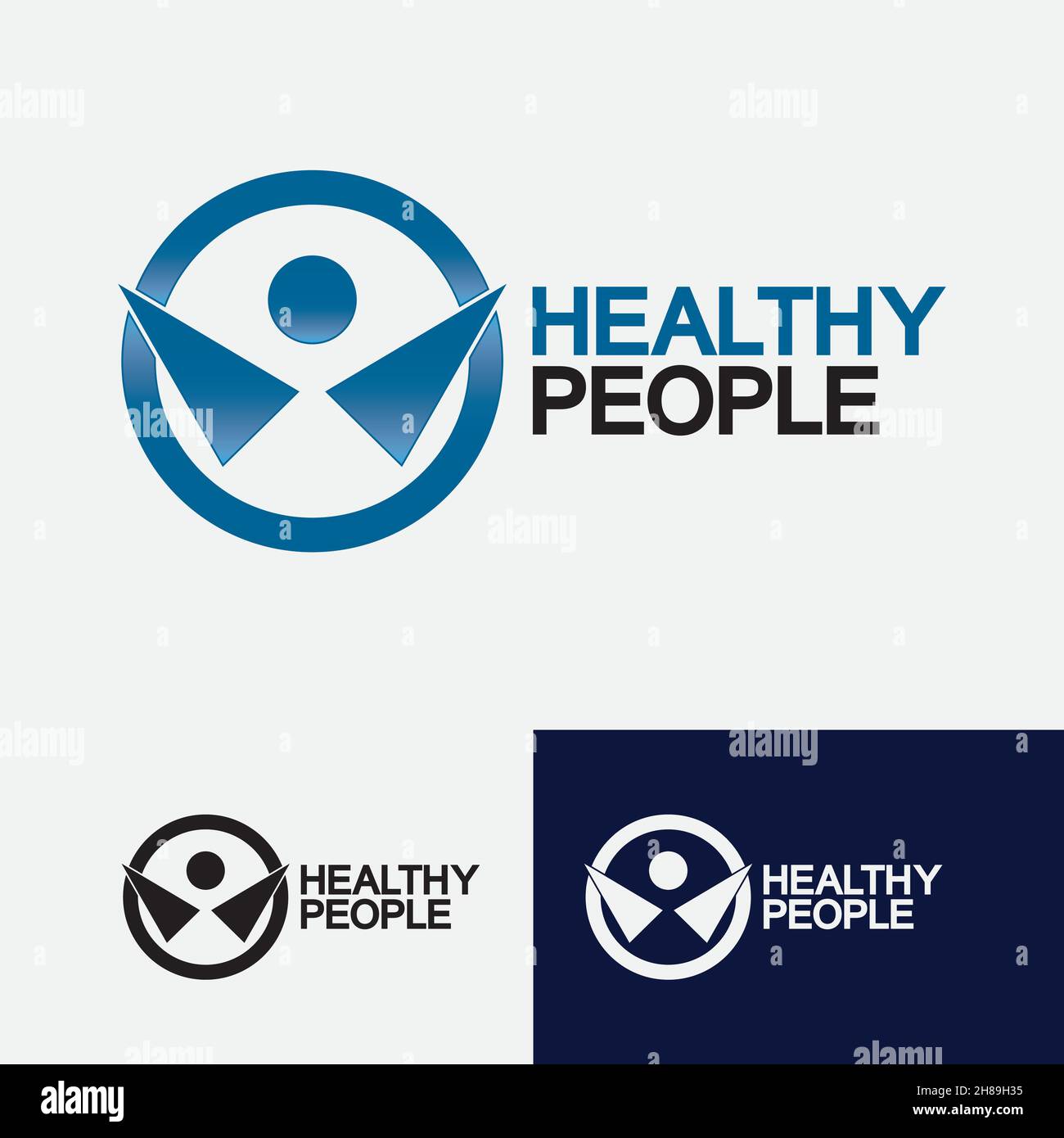 Health People Logo Vector illustration Design Template Stock Vector ...