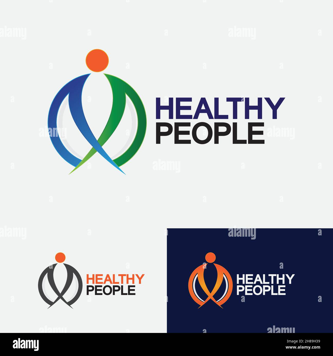 Health People Logo Vector illustration Design Template Stock Vector ...