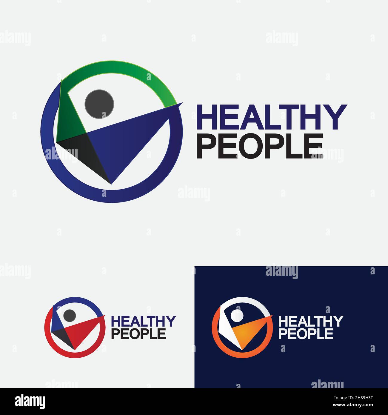 Health People Logo Vector illustration Design Template Stock Vector ...