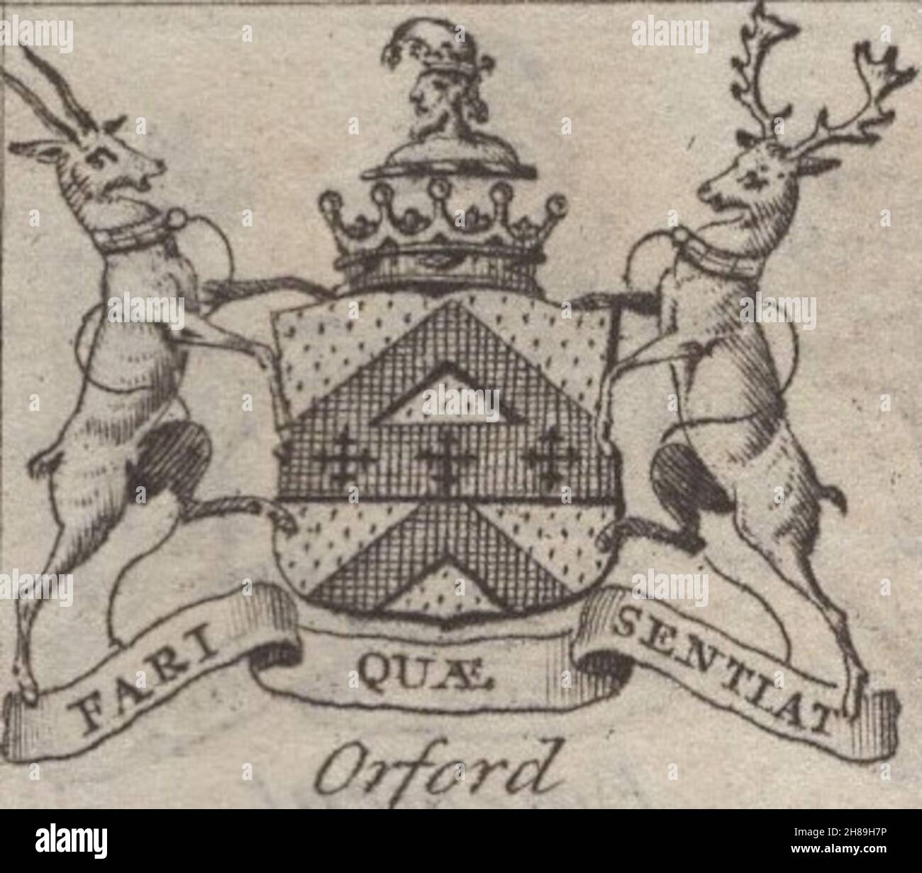 antique 18th century engraving heraldy coat of arms, English Earls ...