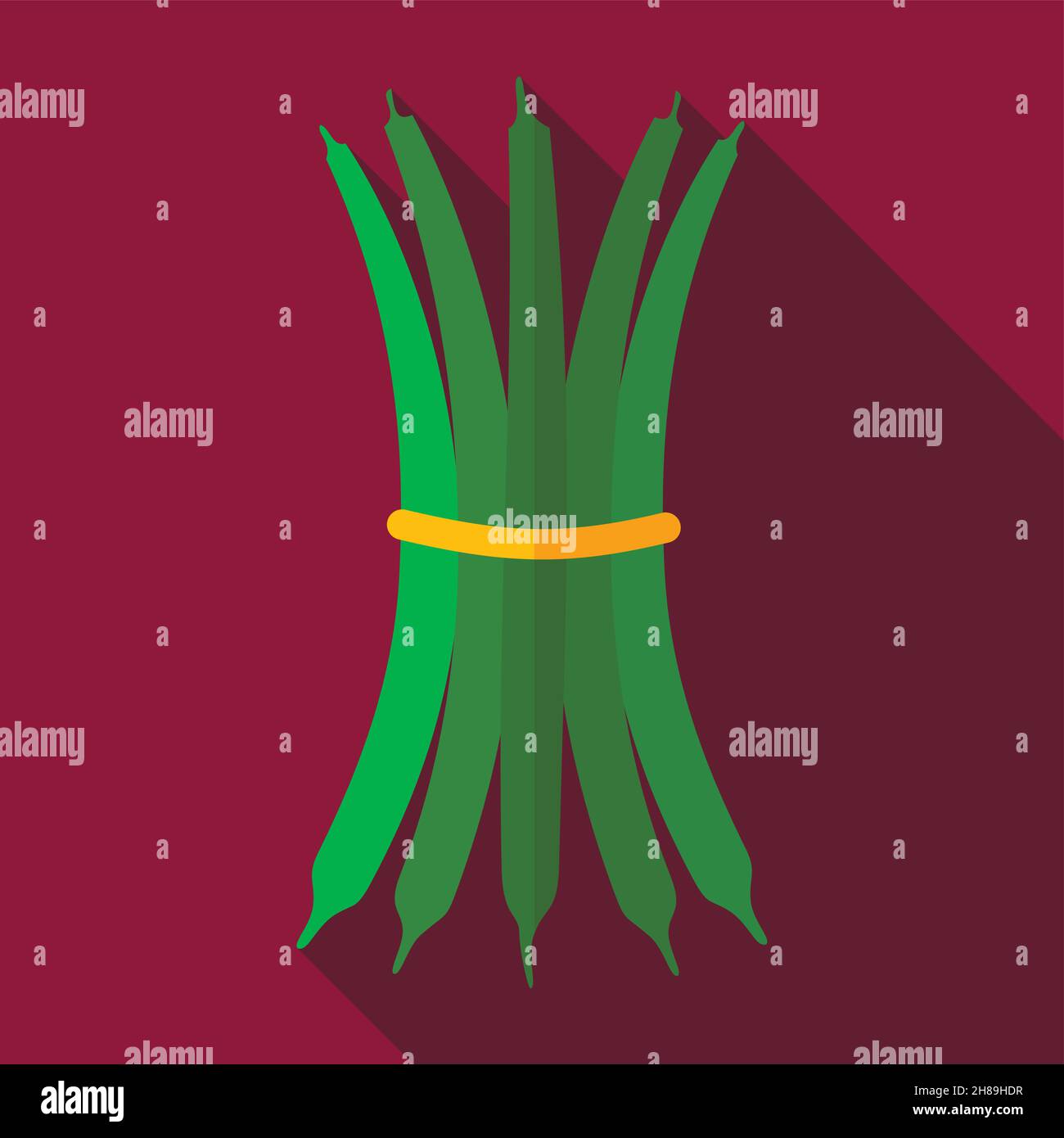 Green bean flat icon. Vegetable vector illustration Stock Vector Image ...