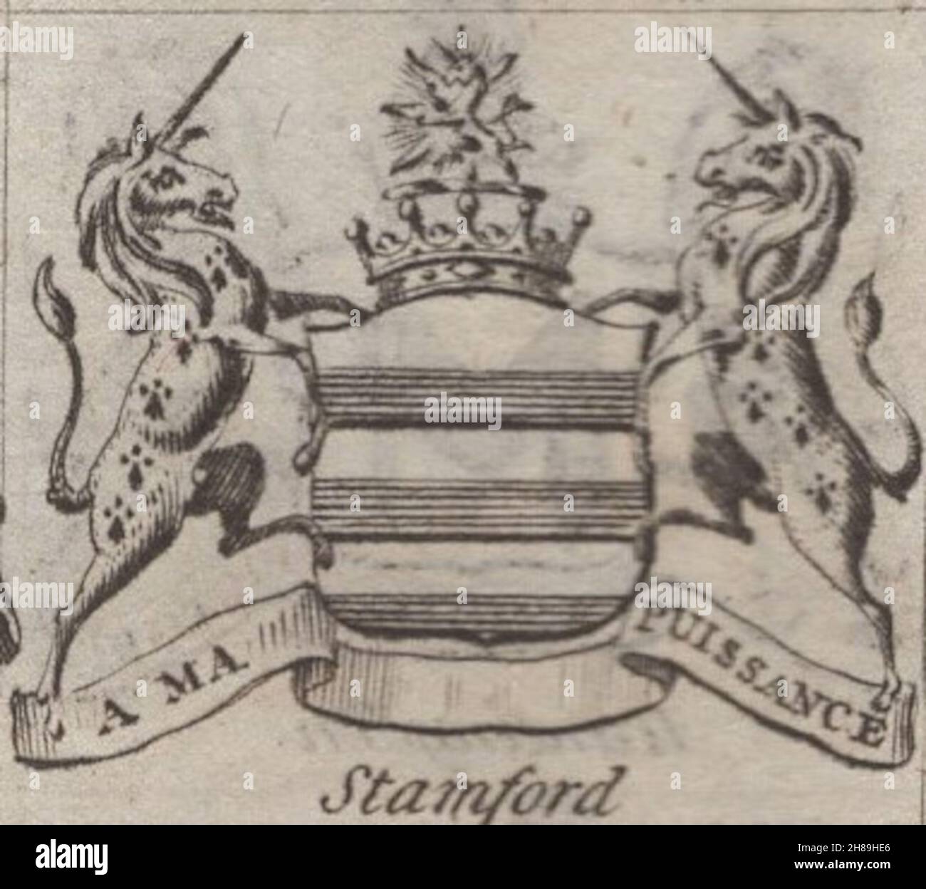 antique 18th century engraving heraldy coats of arms, English Earls ...