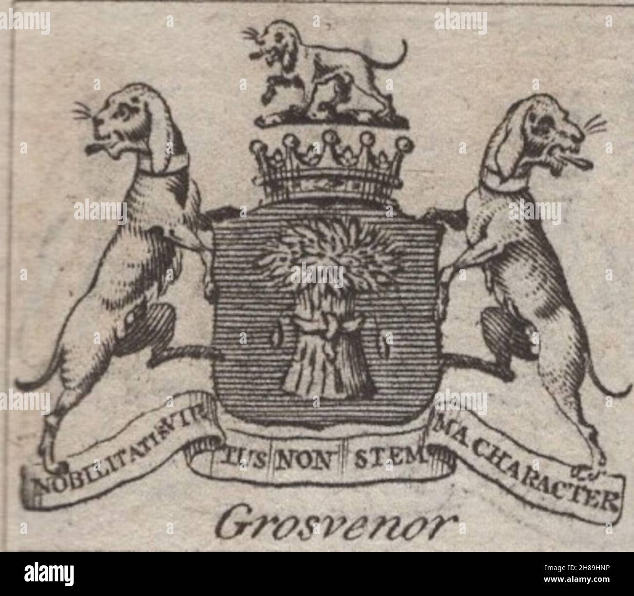 antique 18th century engraving heraldy coats of arms, English Earls ...
