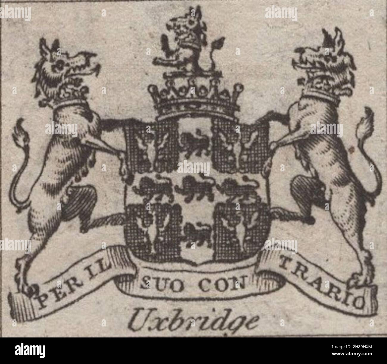 antique 18th century engraving heraldy coats of arms, English Earls ...