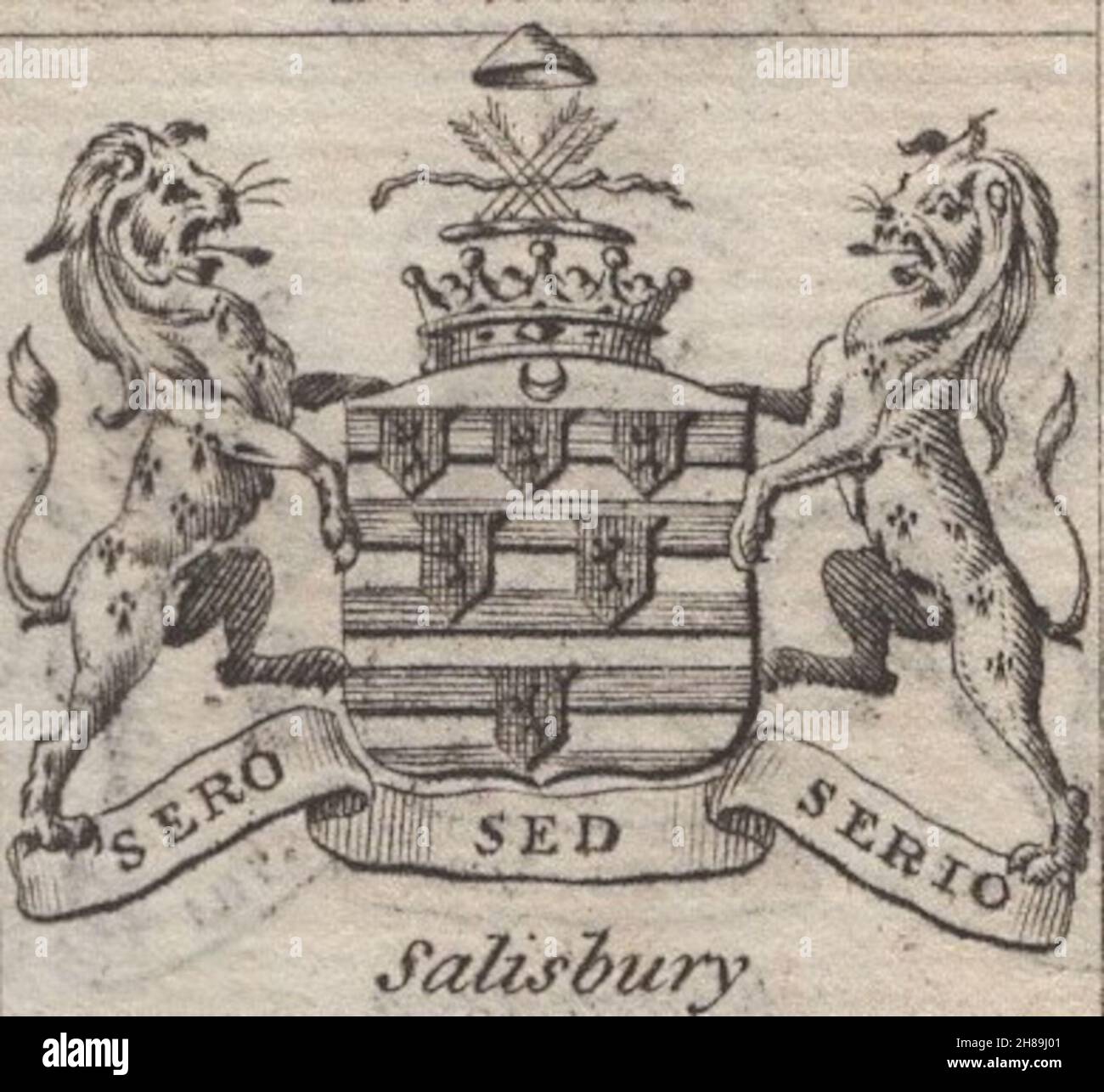 antique 18th century engraving heraldy coats of arms, English Earls ...