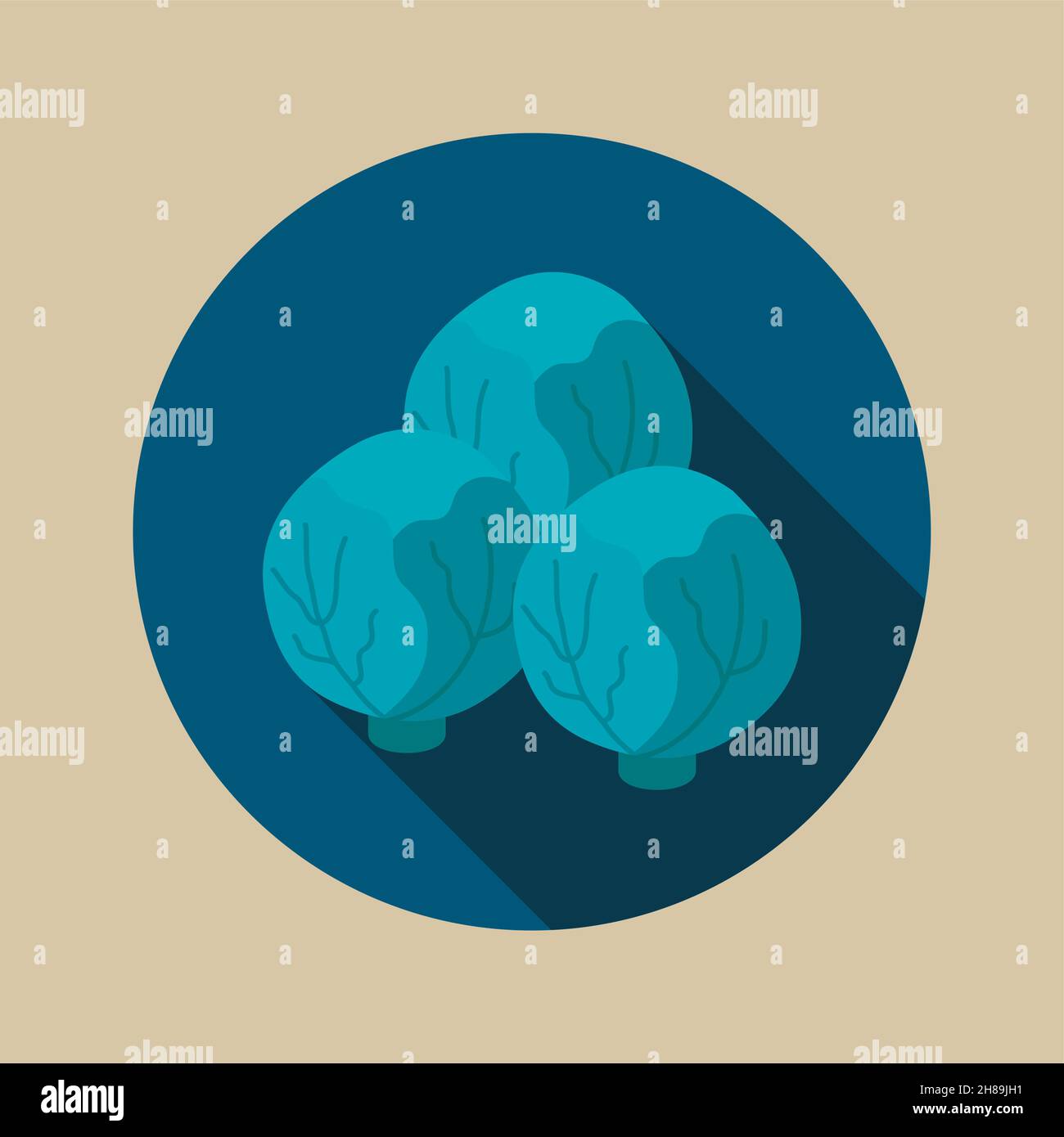 Brussels sprouts flat icon. Vegetable vector illustration Stock Vector Image & Art - Alamy