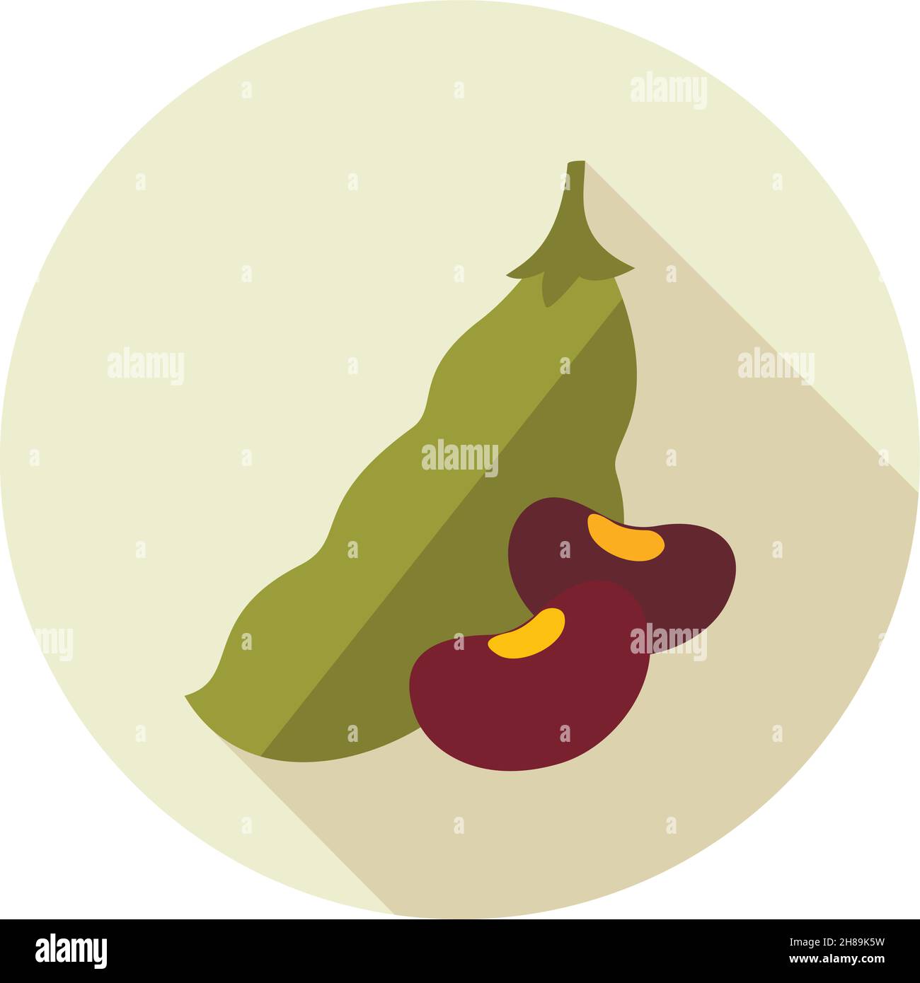 Organic haricot beans Stock Vector Images - Alamy