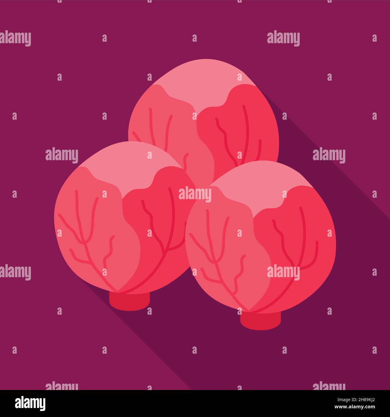 Brussels sprouts flat icon. Vegetable vector illustration Stock Vector ...