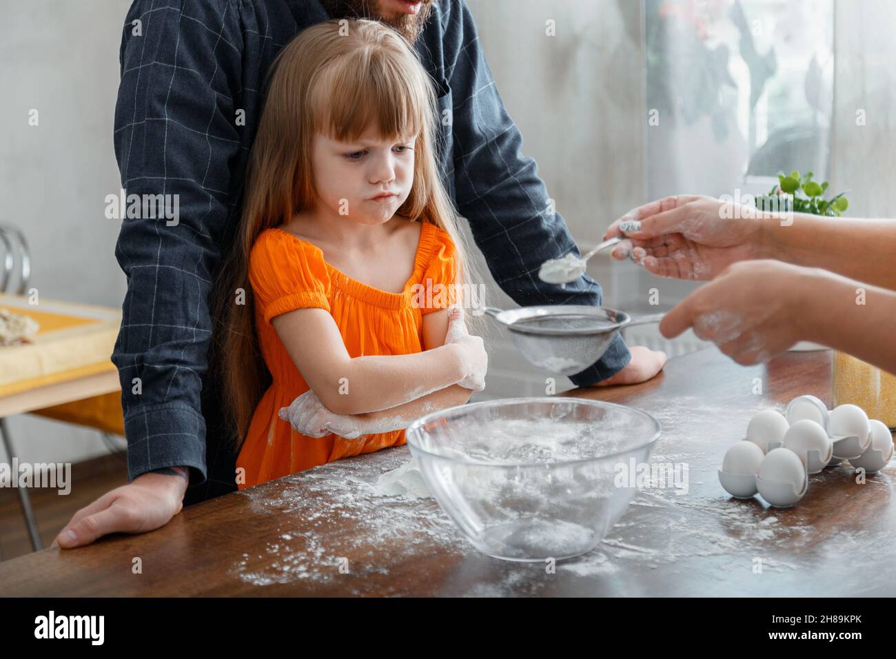 Child resentment. Emotional portrait of little disgruntled child kid ...