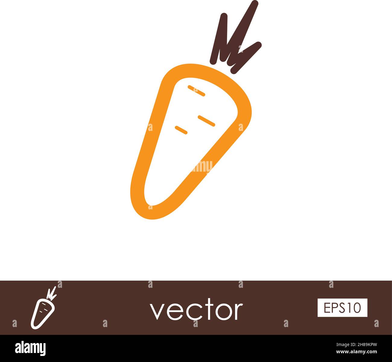 Carrot outline icon. Vegetable vector illustration eps 10 Stock Vector ...