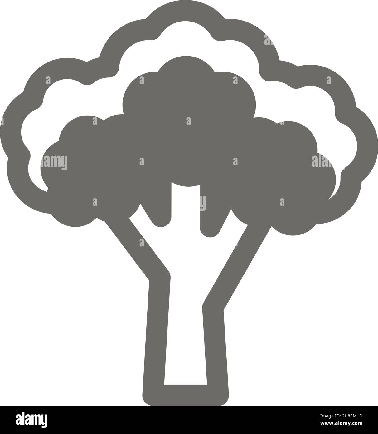 Broccoli outline icon. Vegetable vector illustration eps 10 Stock ...