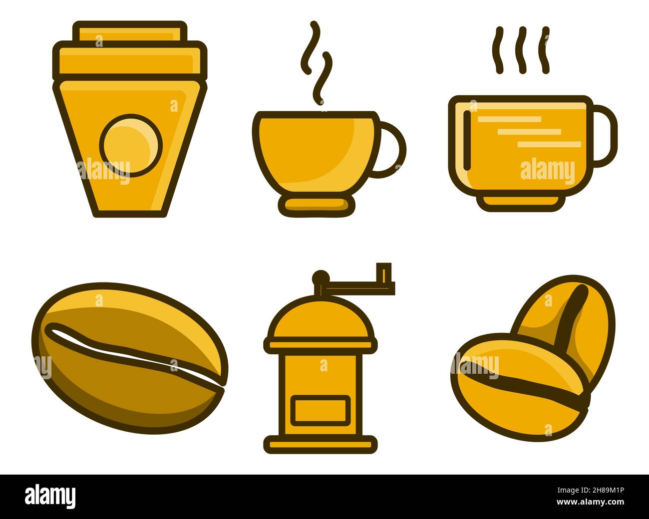 Fresh roasted coffee beans machine Stock Vector Images - Alamy