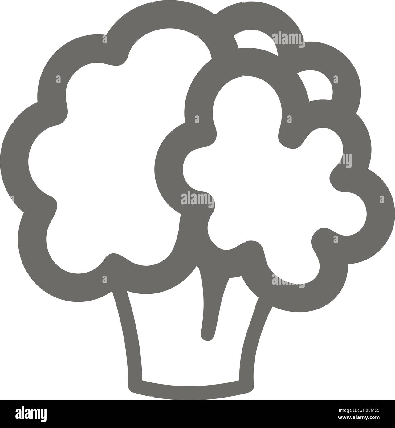 Cauliflower outline icon. Vegetable vector illustration eps 10 Stock Vector Image & Art - Alamy