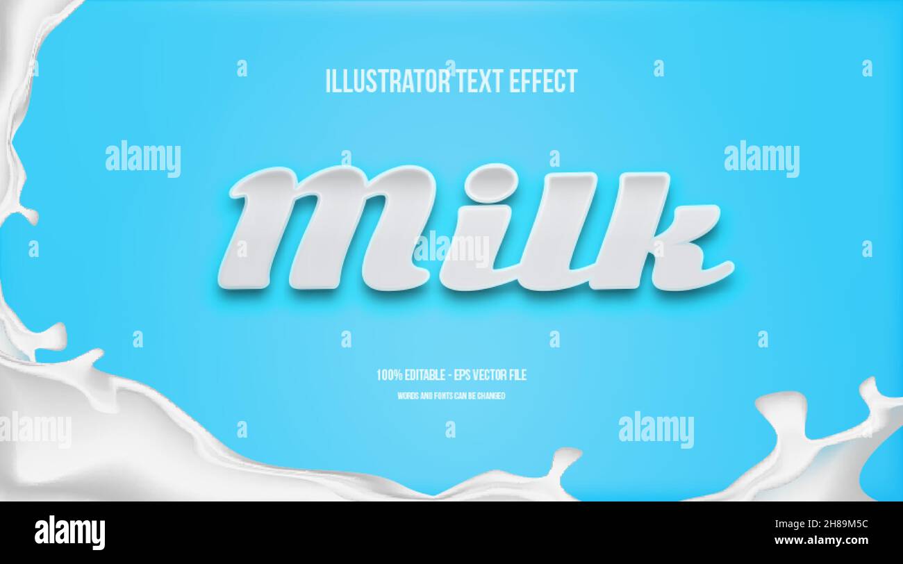 Milk text isolated on Stock Vector Images - Alamy
